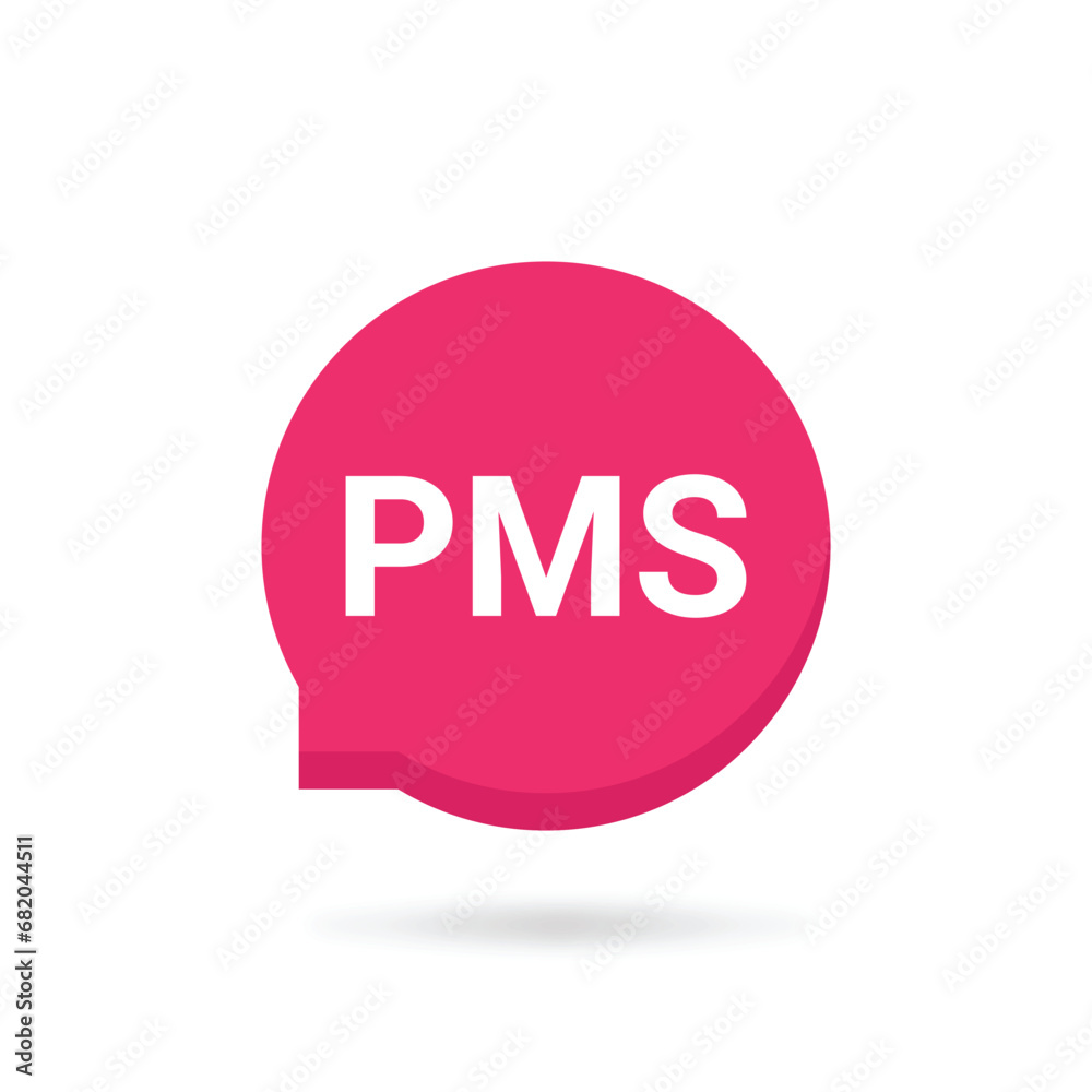 pink pms bubble like premenstrual syndrome. flat cartoon style trend ...