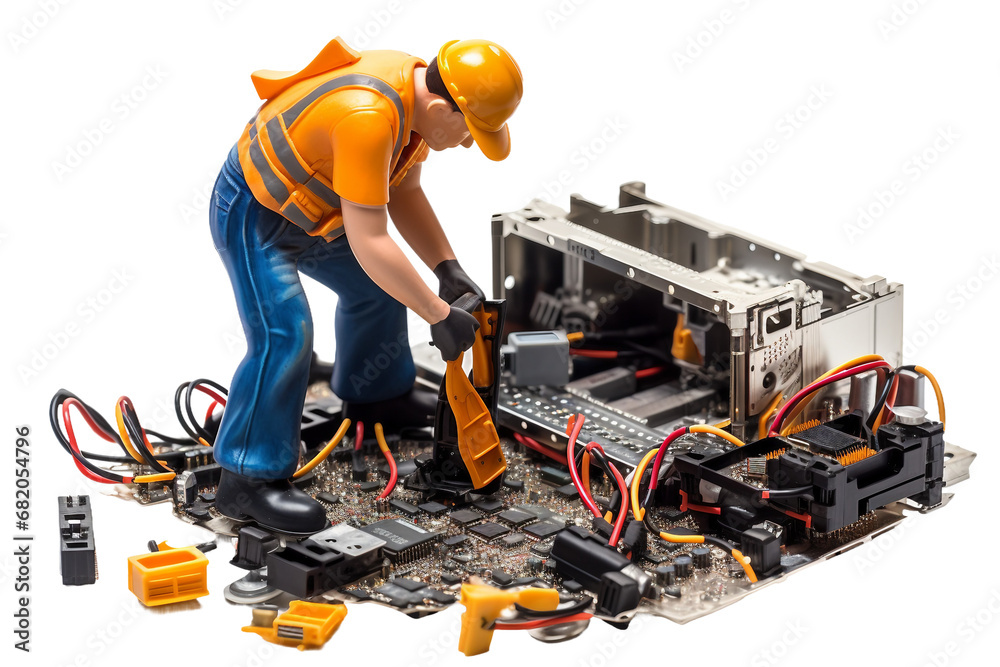 Isolated Tech Support Expert on a transparent background Stock Photo ...