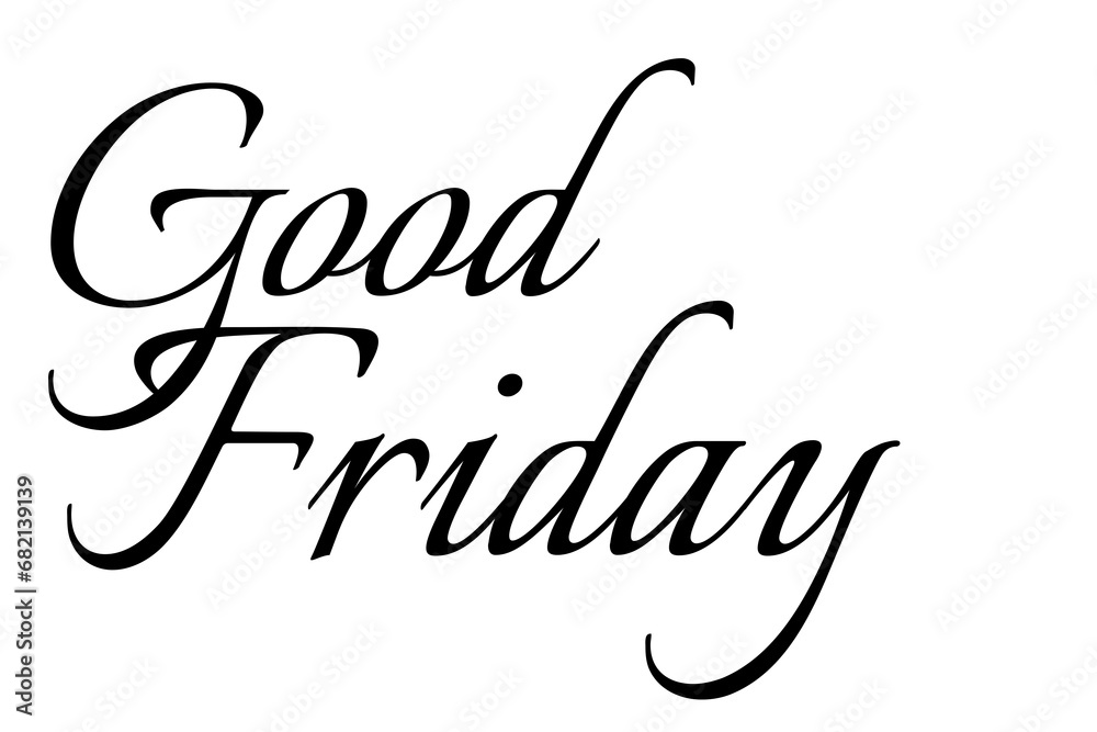 Digital png illustration of good friday text on transparent background ...