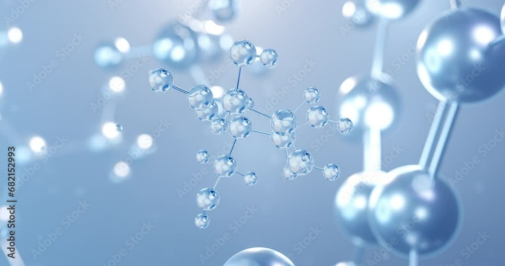 glucono delta-lactone, rotating 3D model of food additive e575 ...