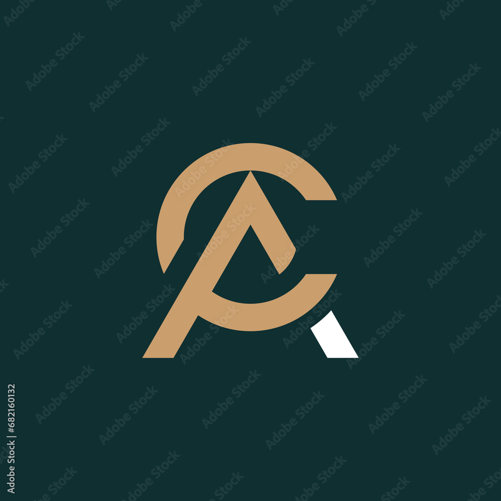 AC combine letter logo vector template. AC font logo. ac font type logo ...
