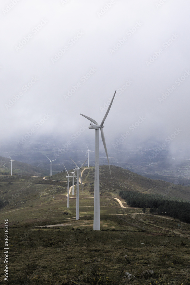 Mirandoiros de San Fins: large windmill in Galicia - A large windmill ...