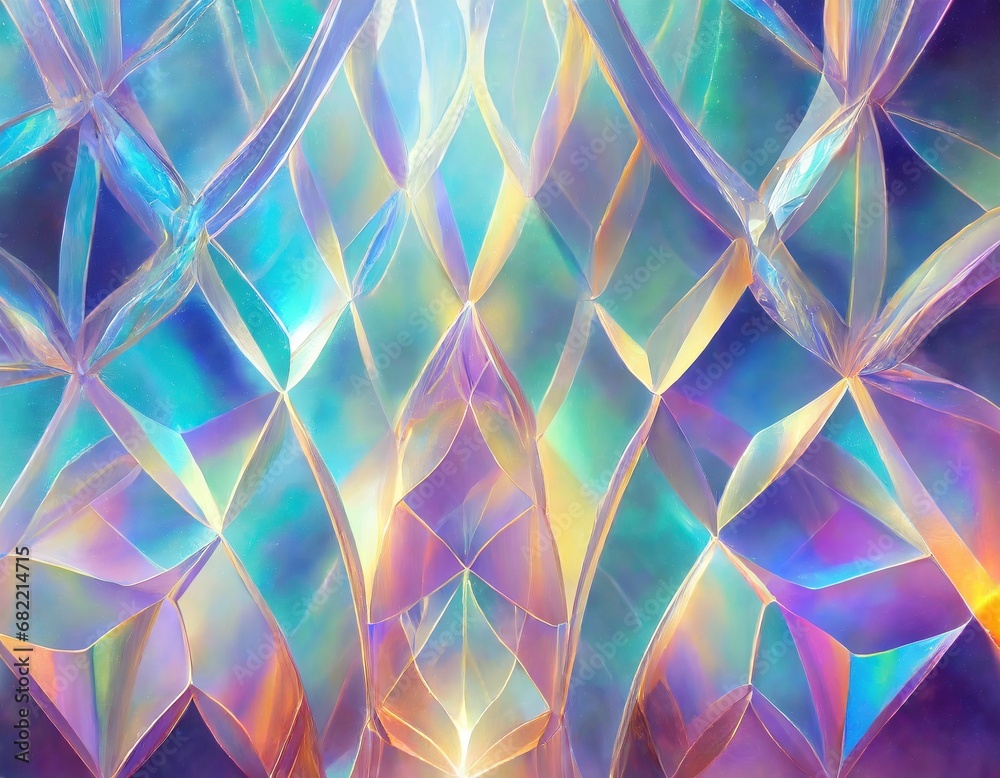 textura de cristales mágicos iridescentes con patrones psicodélicos ...