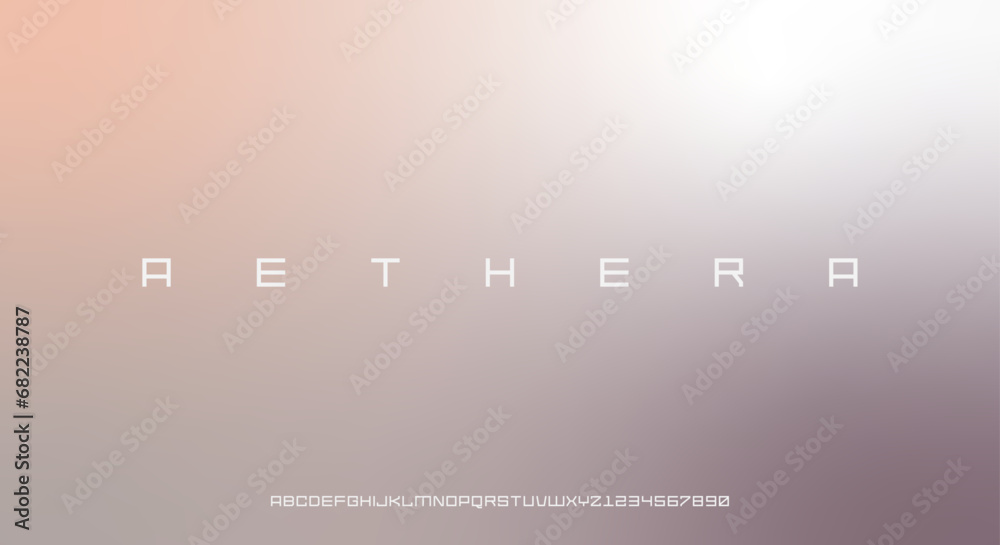 Abstract modern and sleek alphabet design. digital font for typography ...