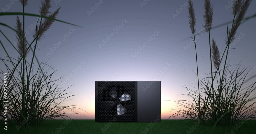 rotating fan of a heat pump energy as a heater and alternative energy ...