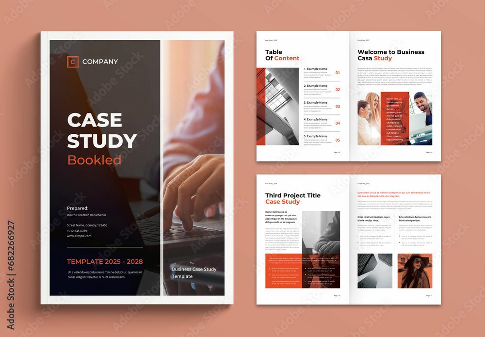 Case Study Booklet Layout Stock Template | Adobe Stock