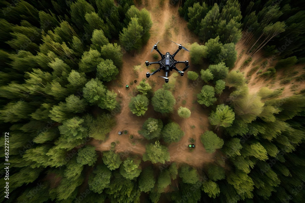 Foto de Intelligent drone swarms conducting precision planting of ...