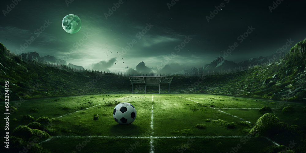 Football background, Fantasy Football Background, Illuminated pitch ...