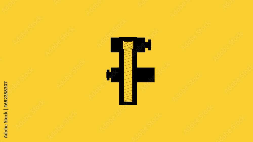 Gearbox silhouette vector drawing showing a single stage single helical ...