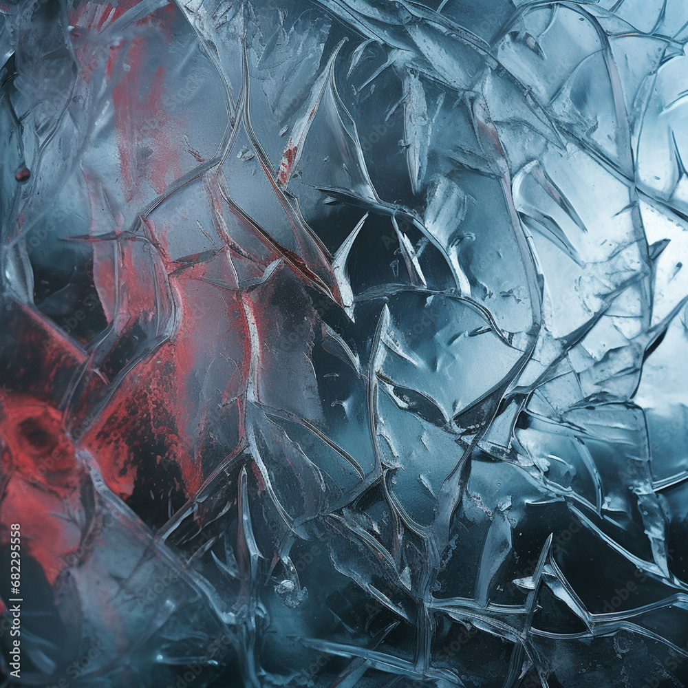 ice texture, thinny sharp frostbytes, dense interlaced needles of ice ...