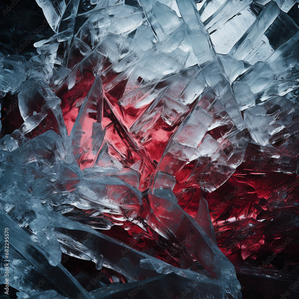 ice texture, thinny sharp frostbytes, dense interlaced needles of ice ...