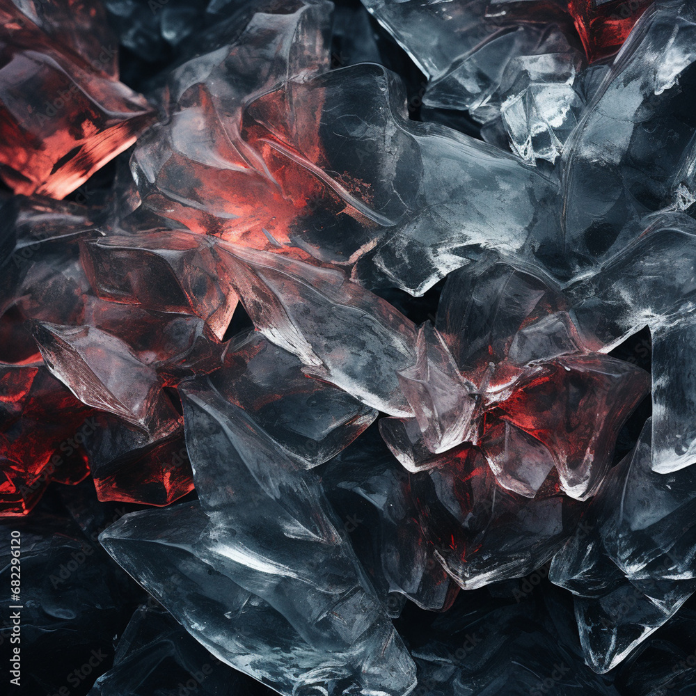 ice texture, thinny sharp frostbytes, dense interlaced needles of ice ...