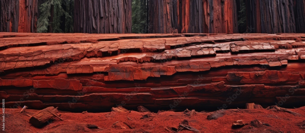 In the heart of California's Redwood forest, a logger meticulously ...