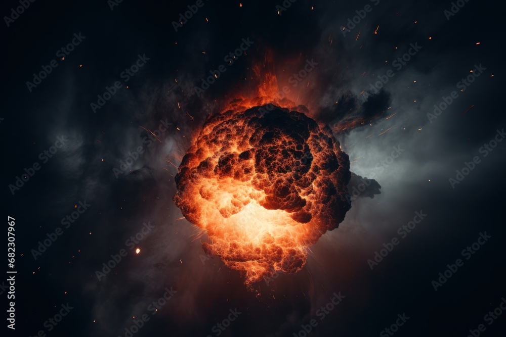 a very large black object in the middle of a dark sky with a lot of ...
