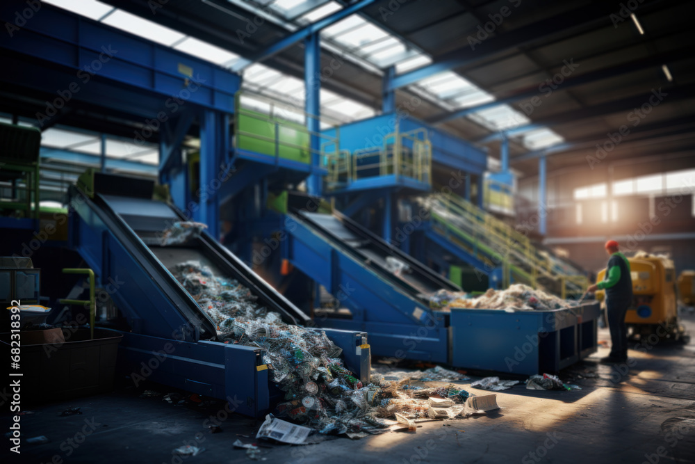 A fully automated sorting system segregating recyclable materials ...