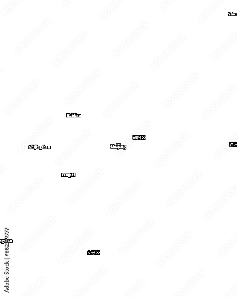 Beijing China map with transparent background Stock Illustration ...