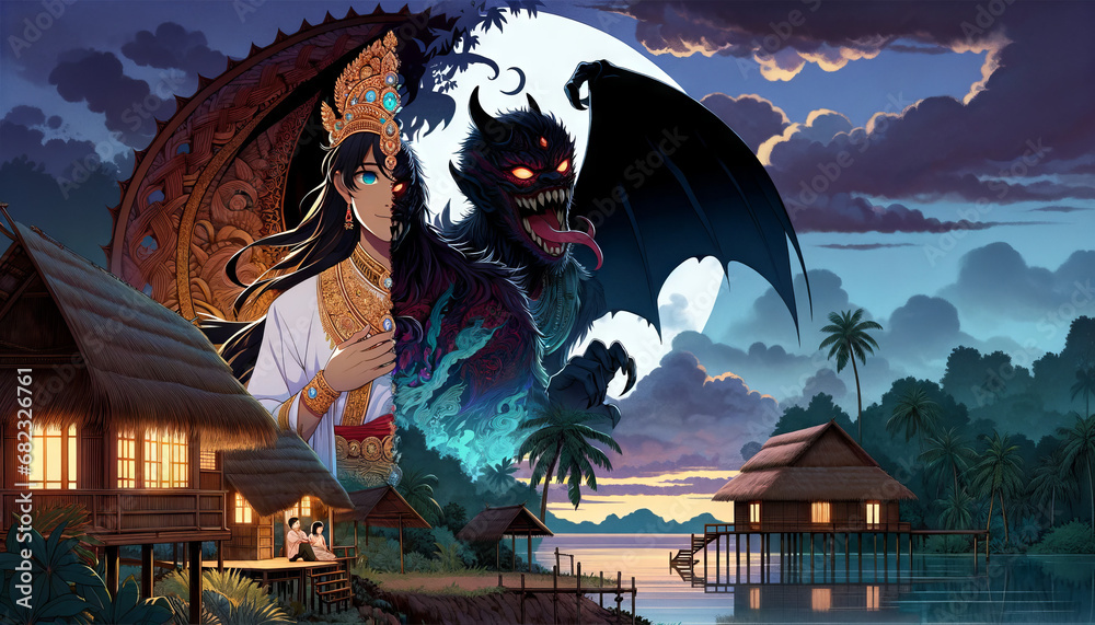 The anime-style illustration of the Aswang, the Philippine shapeshifter ...