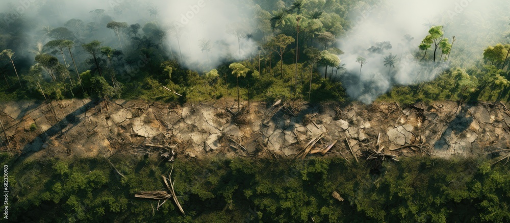 From above, the drone captures the devastating aerial view of illegal ...