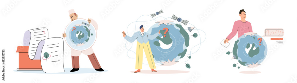 Earth care. Vector illustration. Supporting environmental initiatives ...