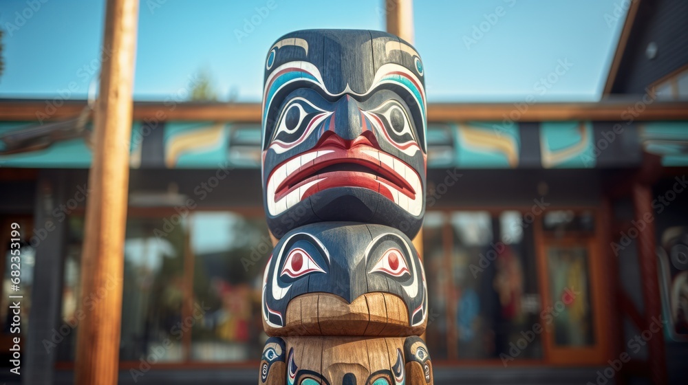 Authentic Alaska Totem Pole Carving Art for Sale at Local Wooden Stores ...