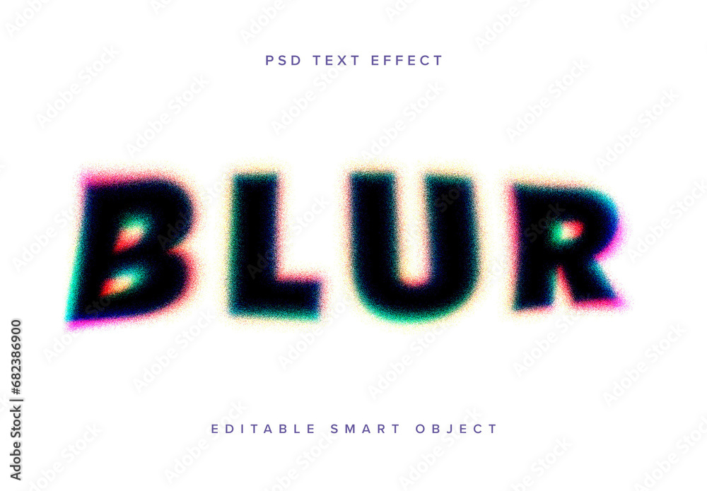 Colourful Dissolving Text Effect Mockup Stock Template | Adobe Stock