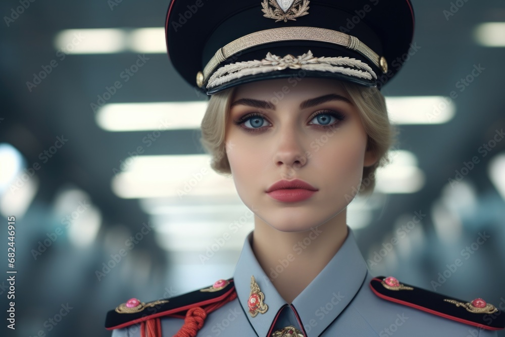 A woman in a military uniform posing for a picture. This image can be ...