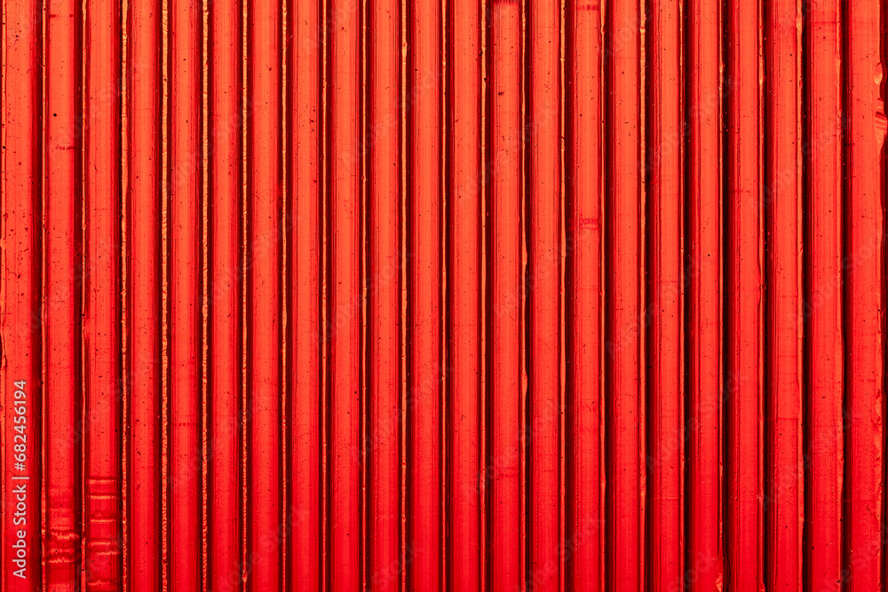 Bright red background and texture of the rear brake light of an old car ...