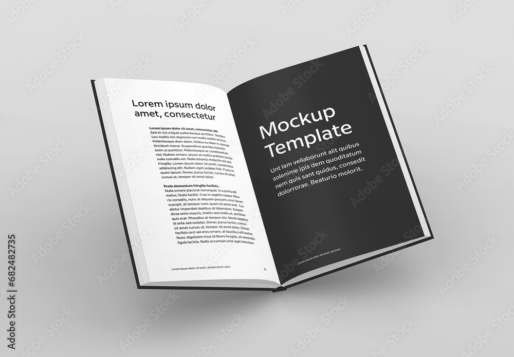 Open Hardcover Book Mockup Stock Template | Adobe Stock