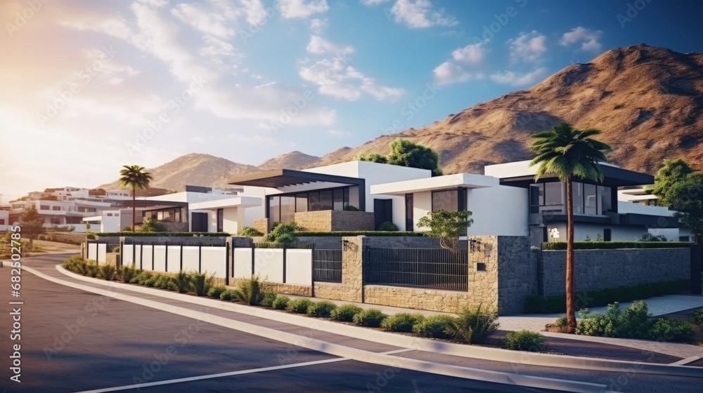 Villa in Los Monasterios Urbanization residential area. Design house ...