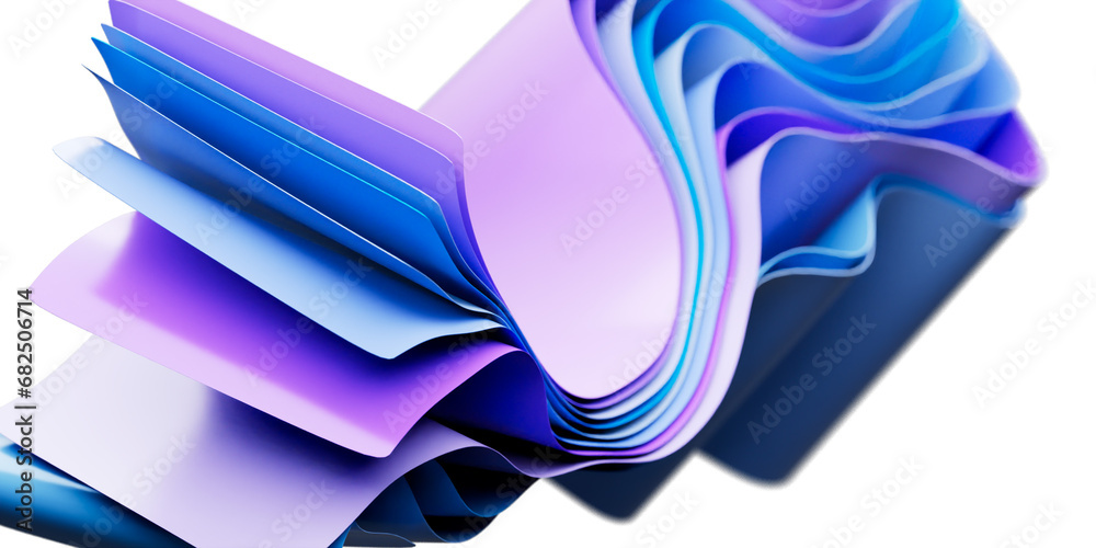 Silk Fabric Design Element 3d Render Layered Cloth Flying In The Wind Waving Satin Cloth