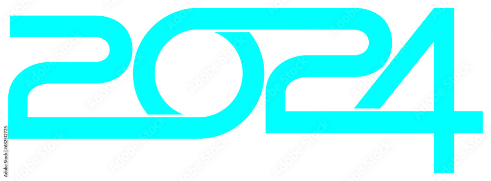 New Year 2024 Design Illustration, flat, simple, memorable and eye ...