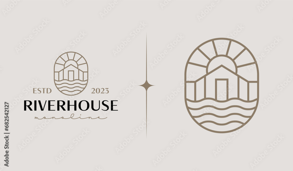 River House Logo Template. Universal creative premium symbol. Vector ...