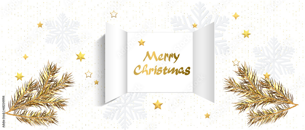 Christmas advent door opening. Realistic an open wide doors with golden ...