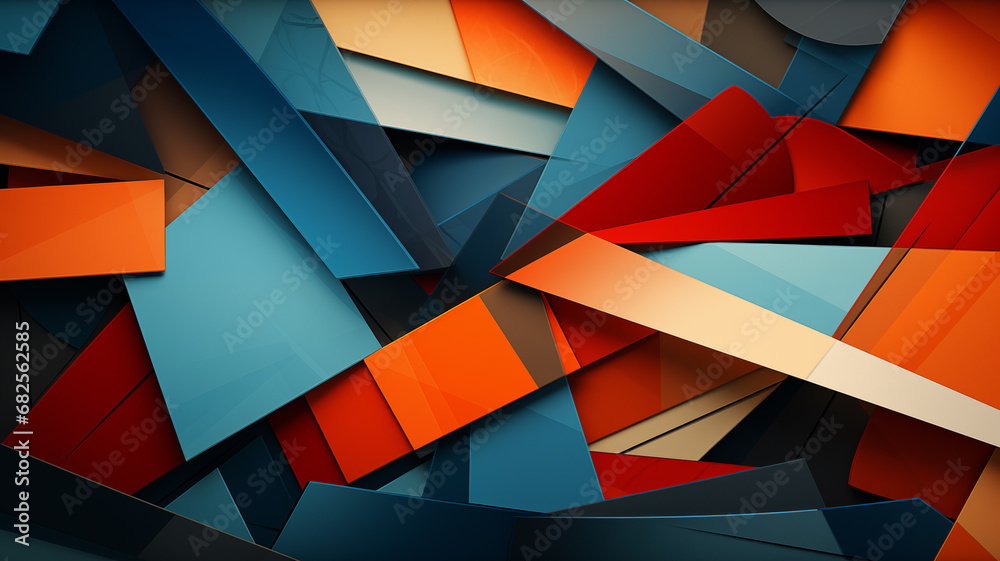 Abstract design with bold angular shapes and a contrasting color ...