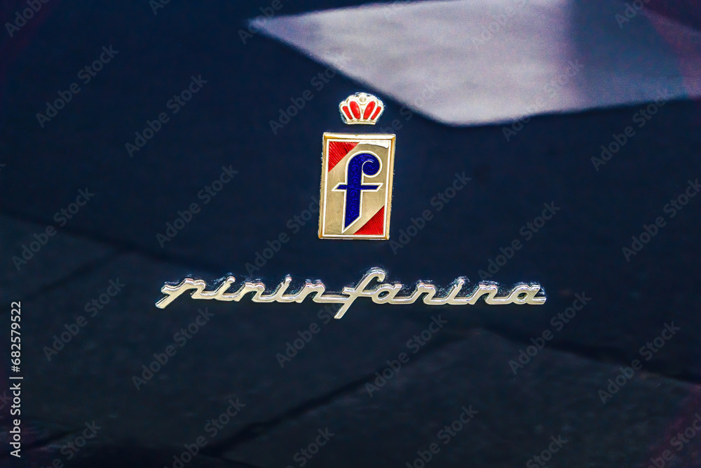 Logo Pinin Farina from Ferrari 250 GT Cabriolet Stock Photo | Adobe Stock