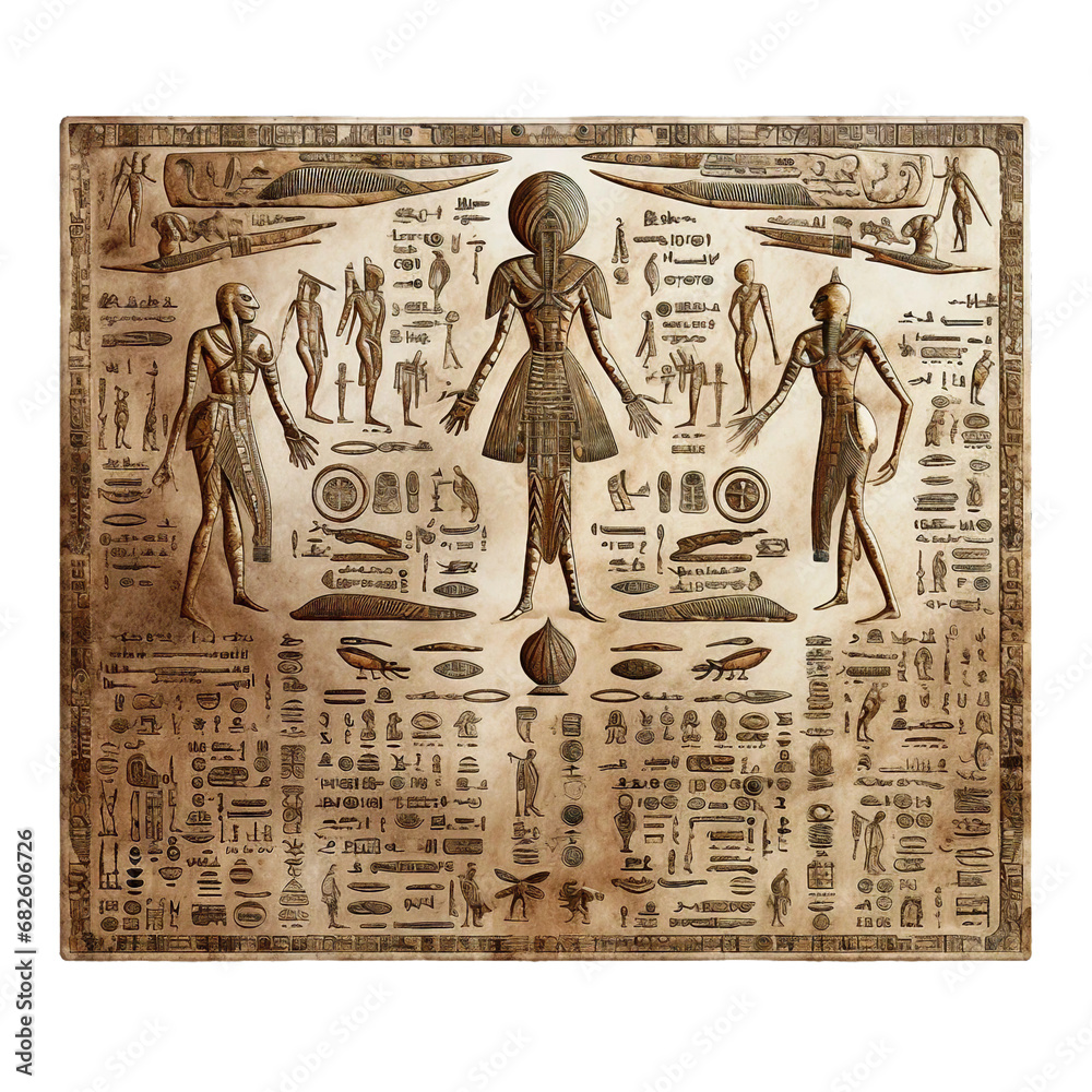 Alien Hieroglyphics, transparent background, isolated image, generative ...