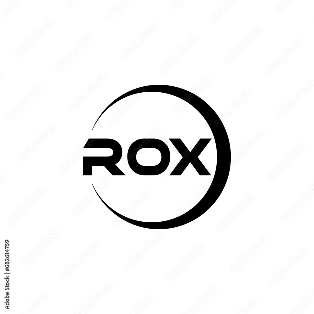 ROX letter logo design with white background in illustrator, cube logo ...