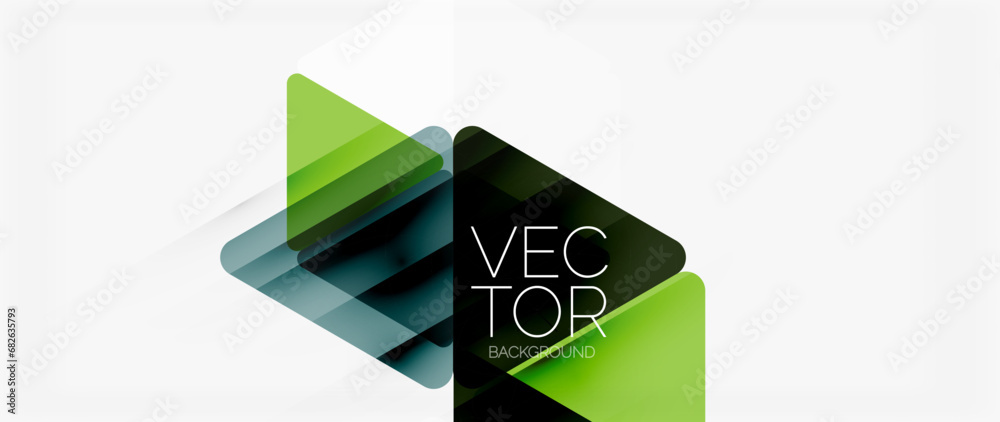 Abstract background. Color transparent triangles in mosaic style with ...