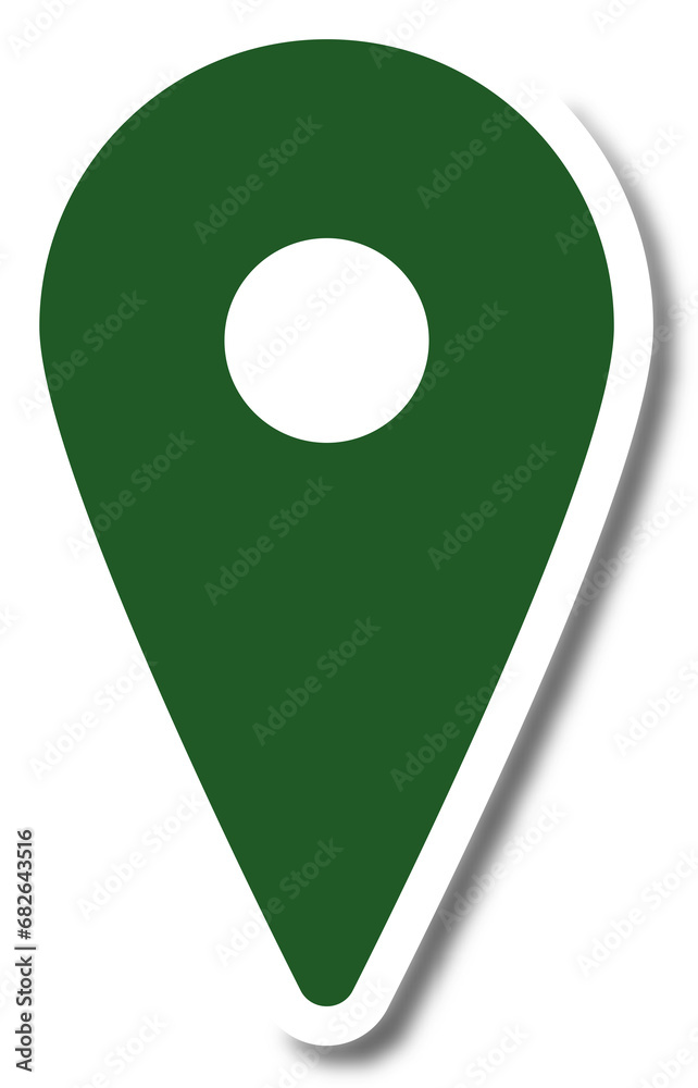 Digital png illustration of big green map pin on transparent background ...