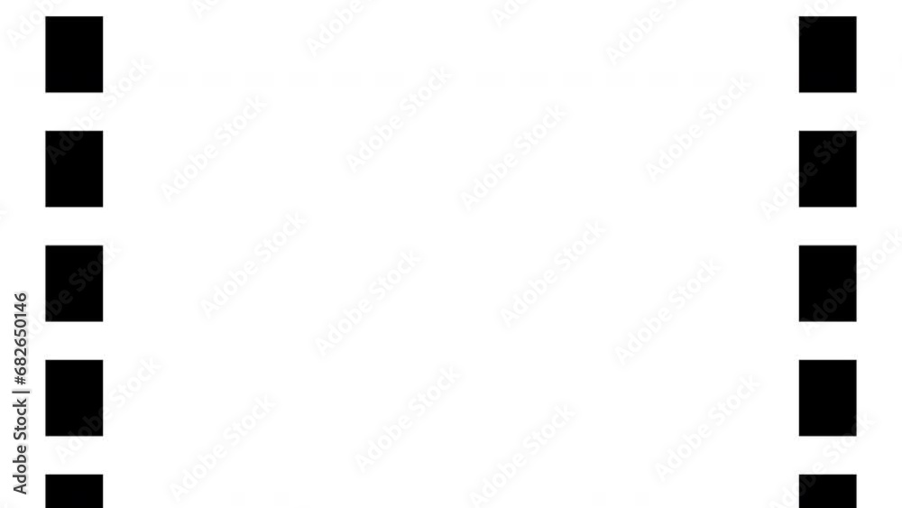 Film reel show reel-moving animation in 4K on a simple background ...