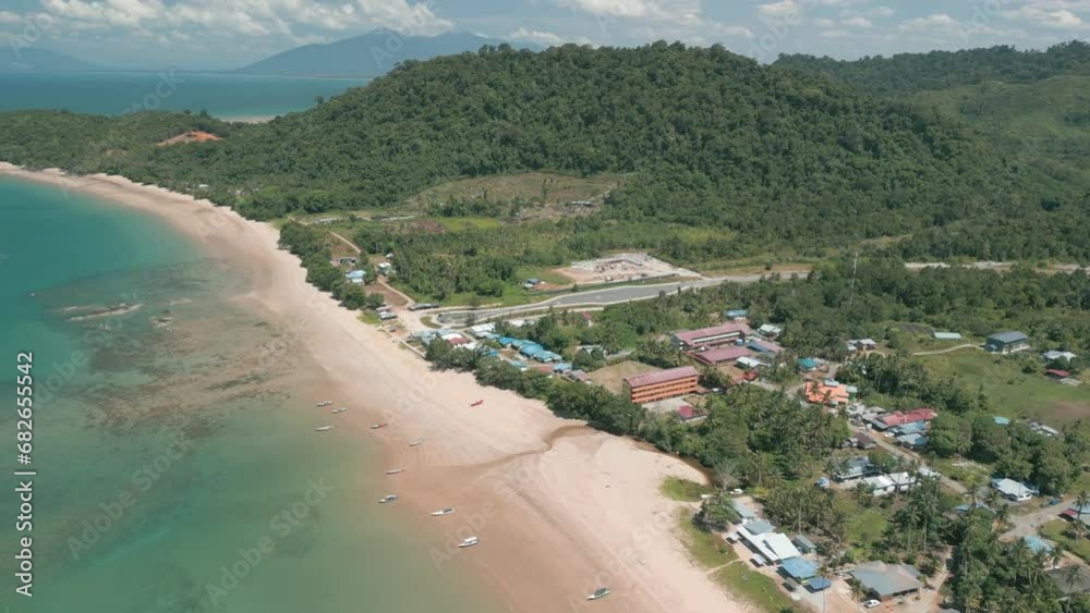 Beautiful Paradise Drone Aerial View Telok Melano Sarawak, Kampung ...