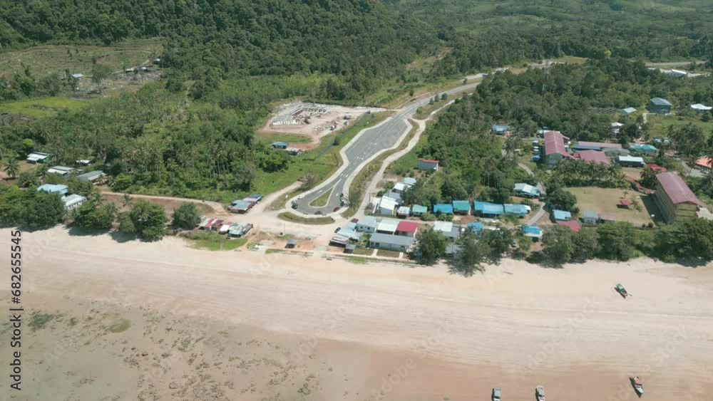 Vidéo Stock Beautiful Paradise Drone Aerial View Telok Melano Sarawak ...