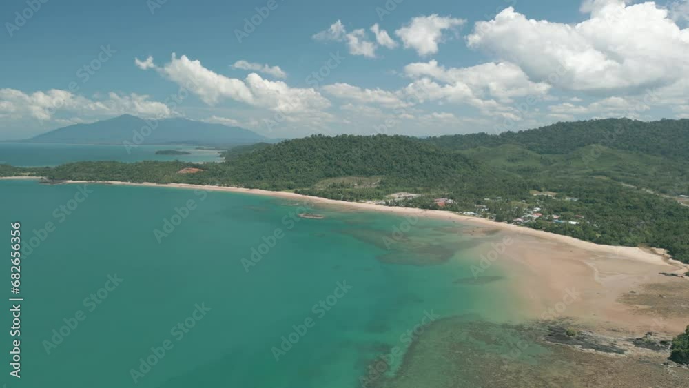 Beautiful Paradise Drone Aerial View Telok Melano Sarawak, Kampung ...