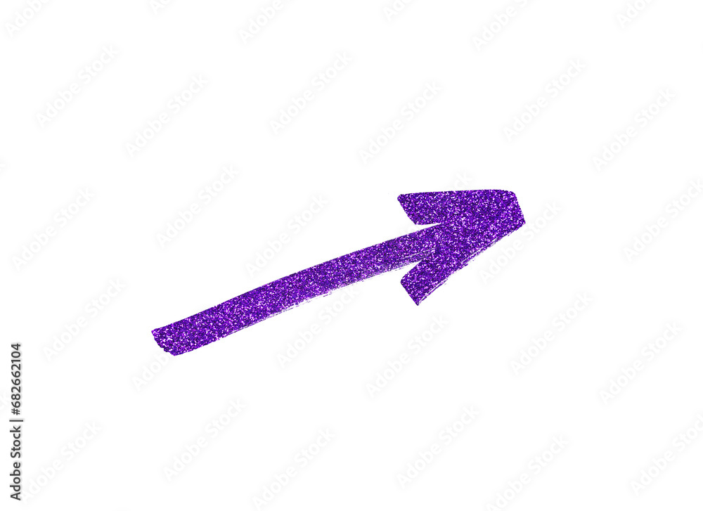 purple glitter directional arrow clipart on transparent png background ...