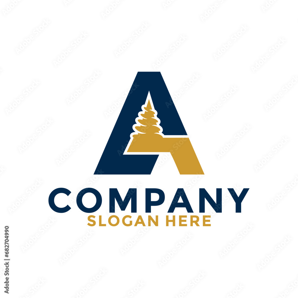 Initial letter A drill logo vector, initial letter with Drill Logo ...