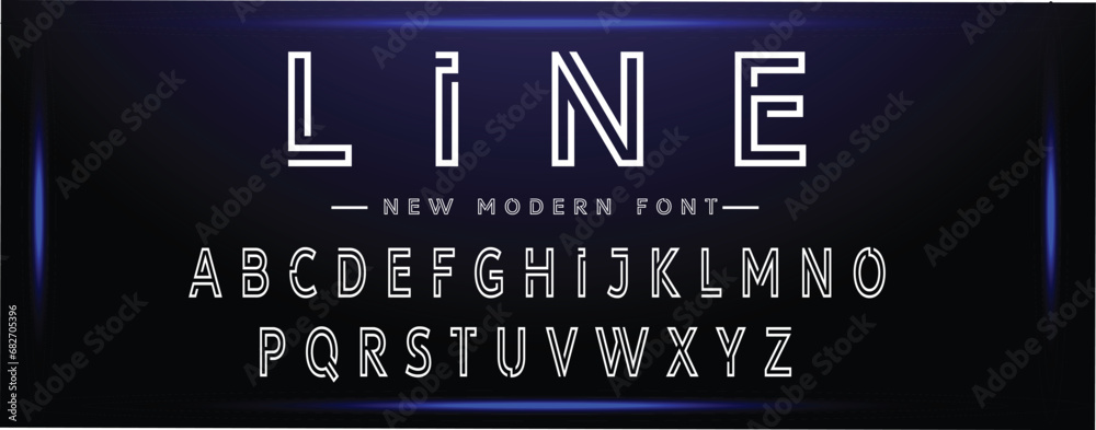 future modern alphabet fonts. typography, technology, font, elegant ...