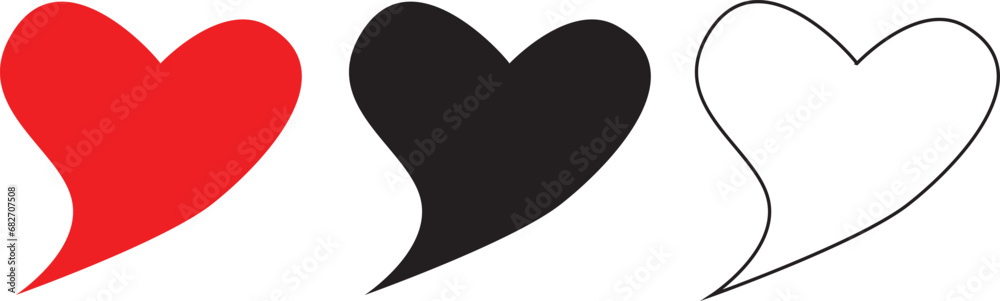 Elegant Black Heart in EPS Vector - Stylish Graphic Element for Modern ...
