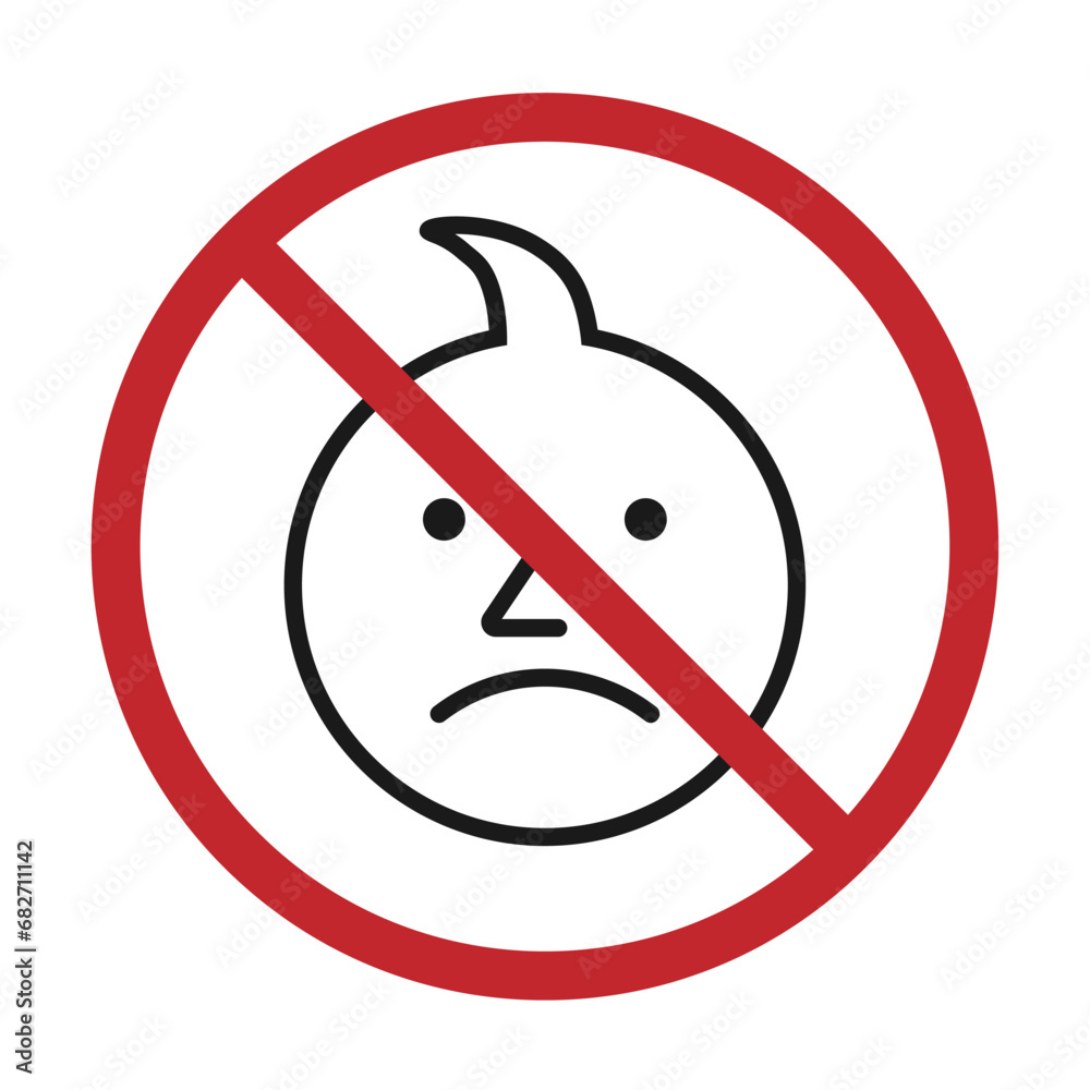 Child prohibition sign. Not suitable for children. No kids allowed ...