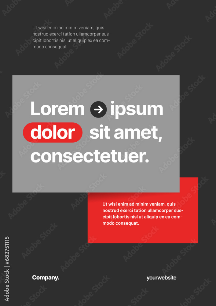 Simple vector layout template for events, companies or any business ...