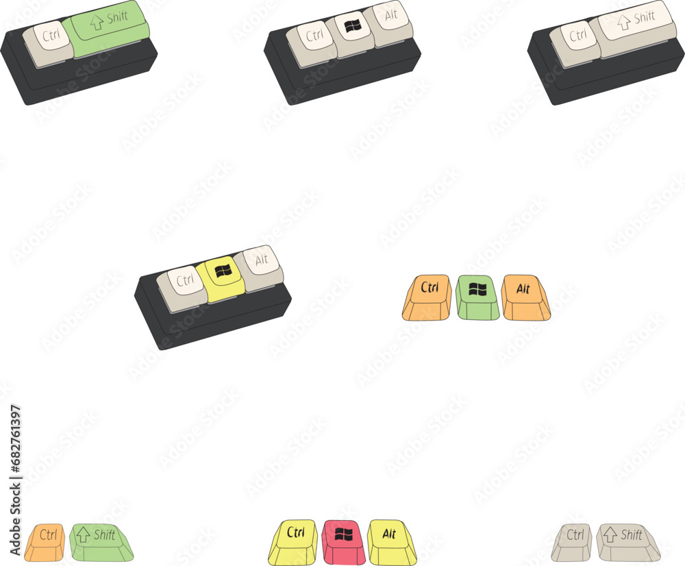 Alt, Ctrl and Windows keys sert a keyboard shortcut for Windows devices ...
